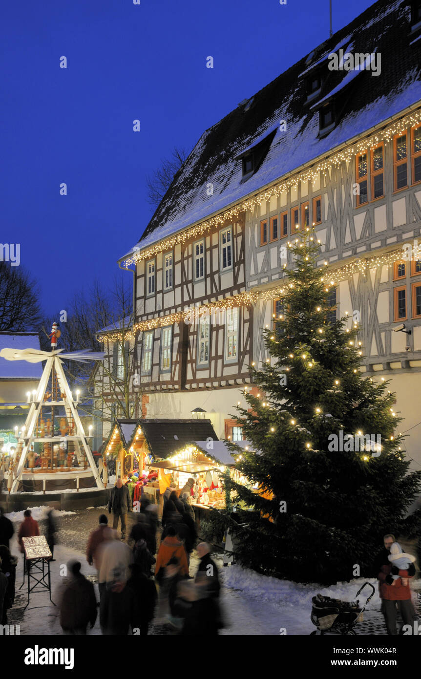 Christmas market in Michelstadt, Germany Stock Photo - Alamy