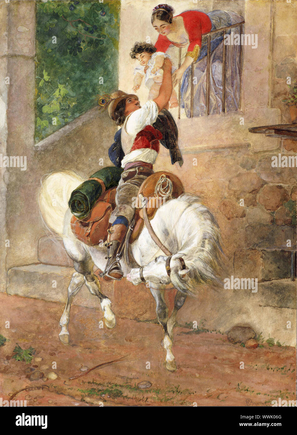 Return of a Roman shepherd home, 1851-1852. Found in the Collection of ...