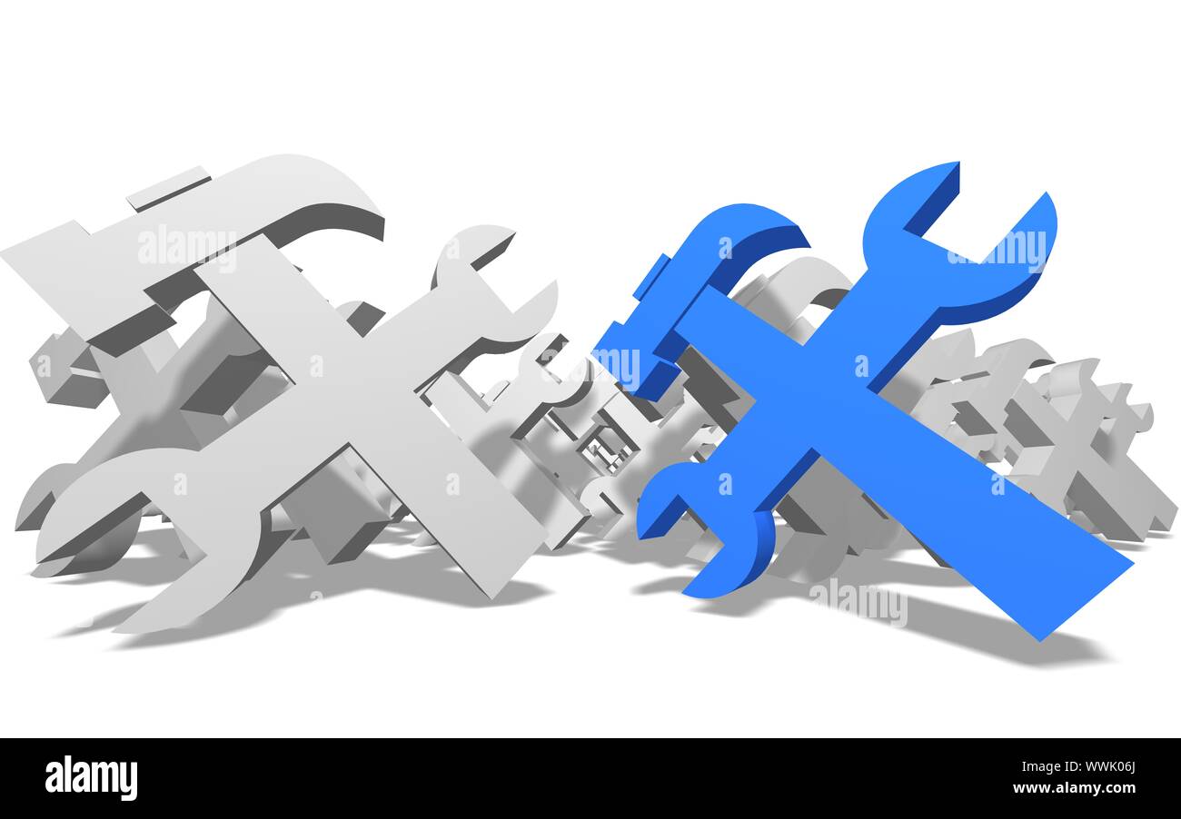 Question mark sign in group on white background Stock Photo - Alamy