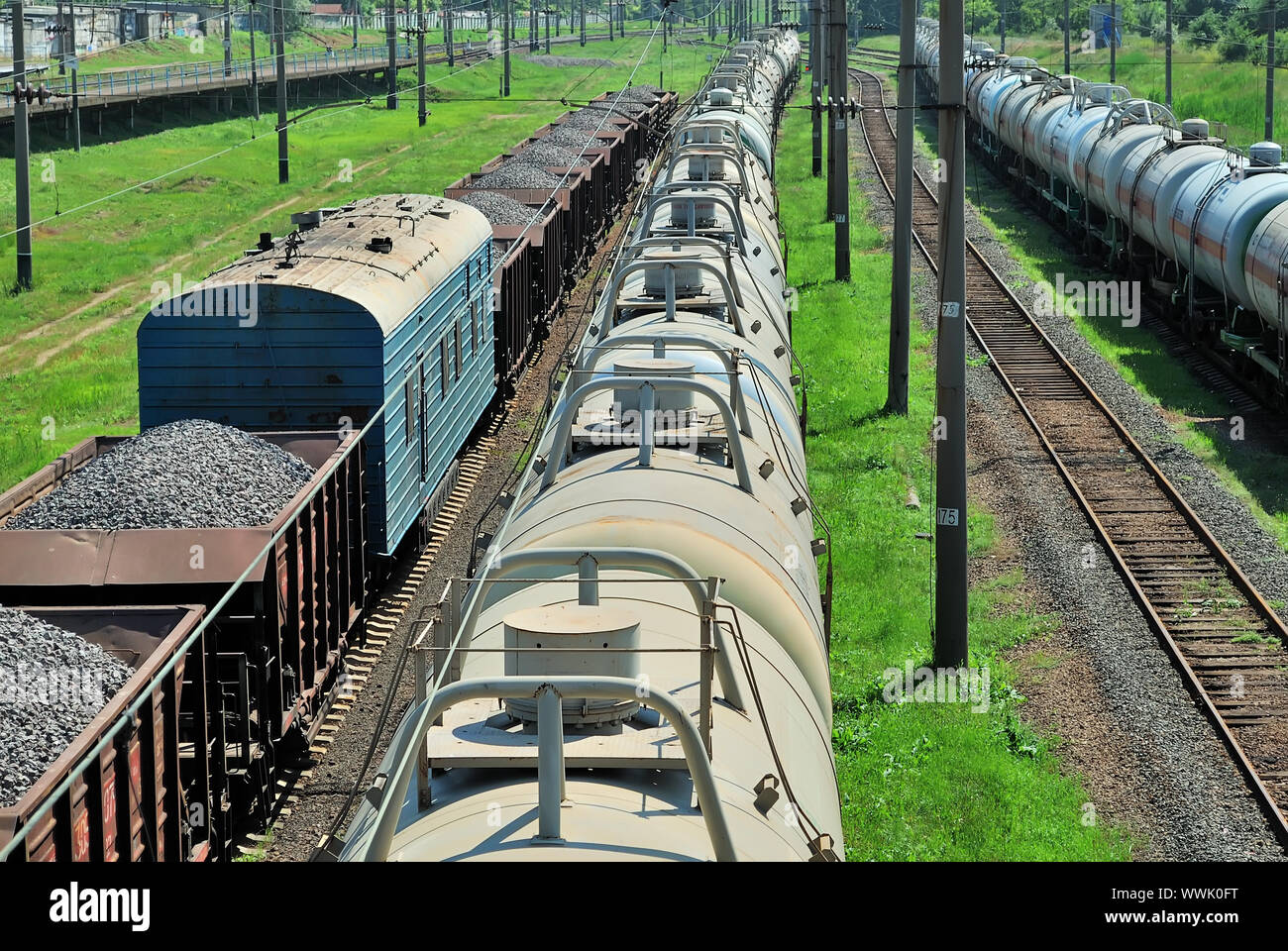 Long train fuel tanks hi-res stock photography and images - Alamy