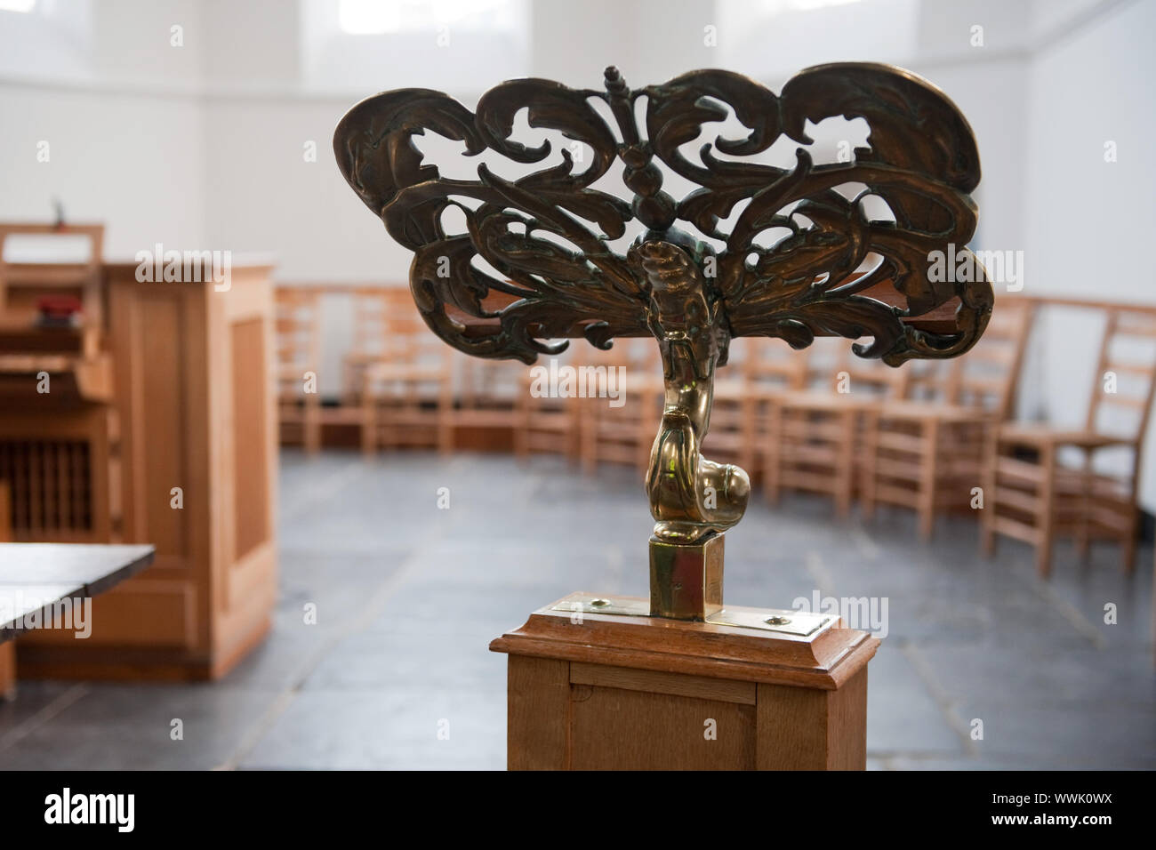 speaking at the pulpit in the reformed church Stock Photo - Alamy