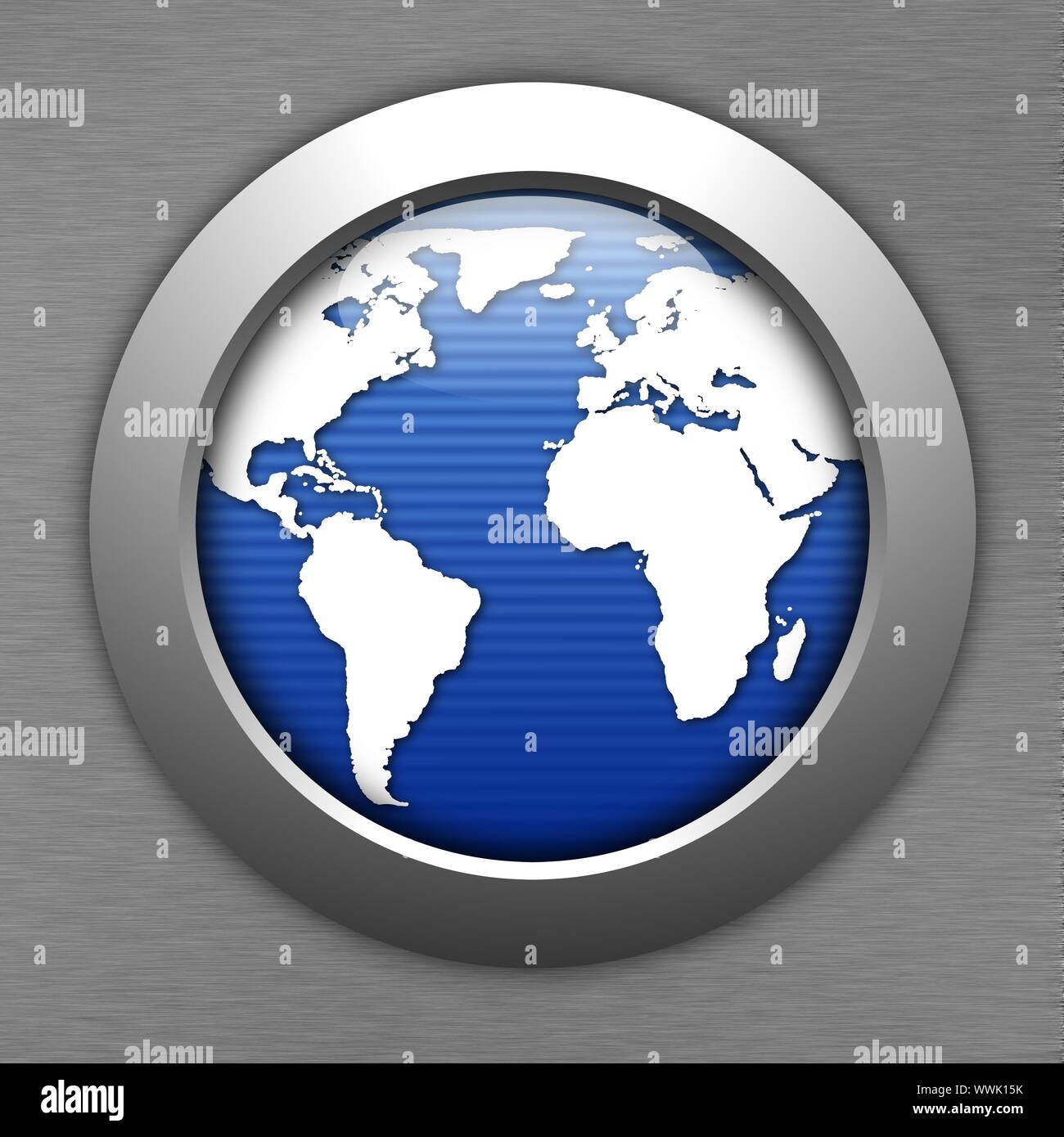 world map button for internet web site Stock Photo - Alamy