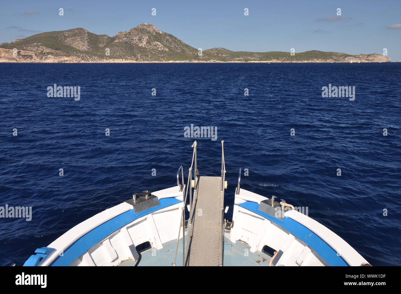 Boat at Dragonera Island Stock Photo - Alamy