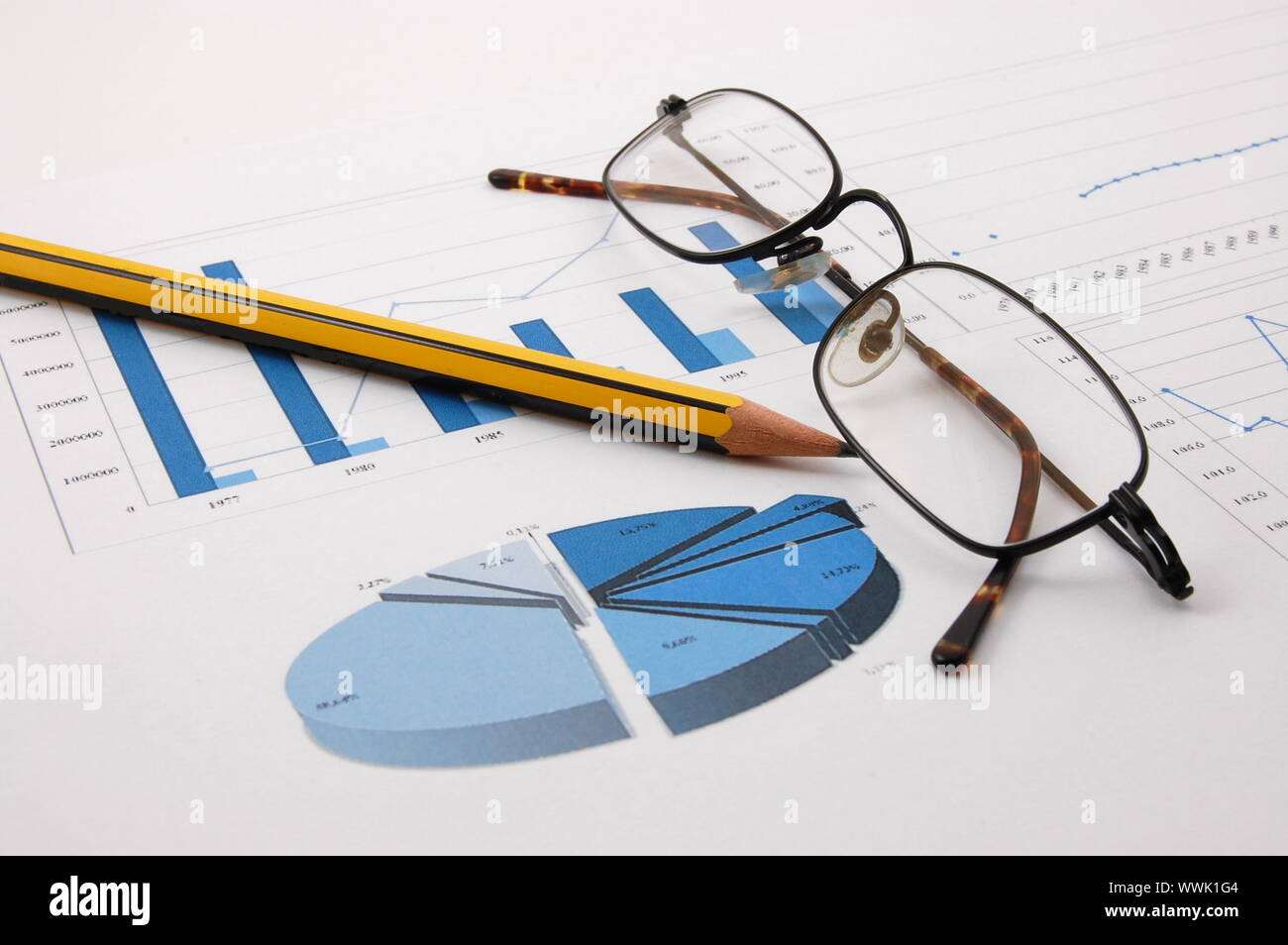 A graph which shows the economic growth Stock Photo - Alamy