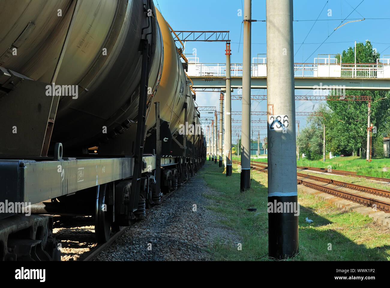 the train transports tanks with oil and fuel Stock Photo - Alamy