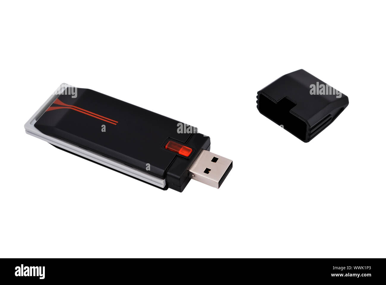 USB Wi-Fi adapter on a white background Stock Photo - Alamy