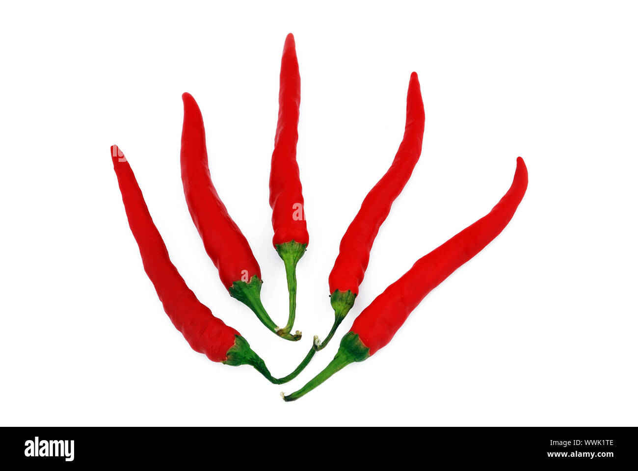 red chilli peppers on white background Stock Photo - Alamy