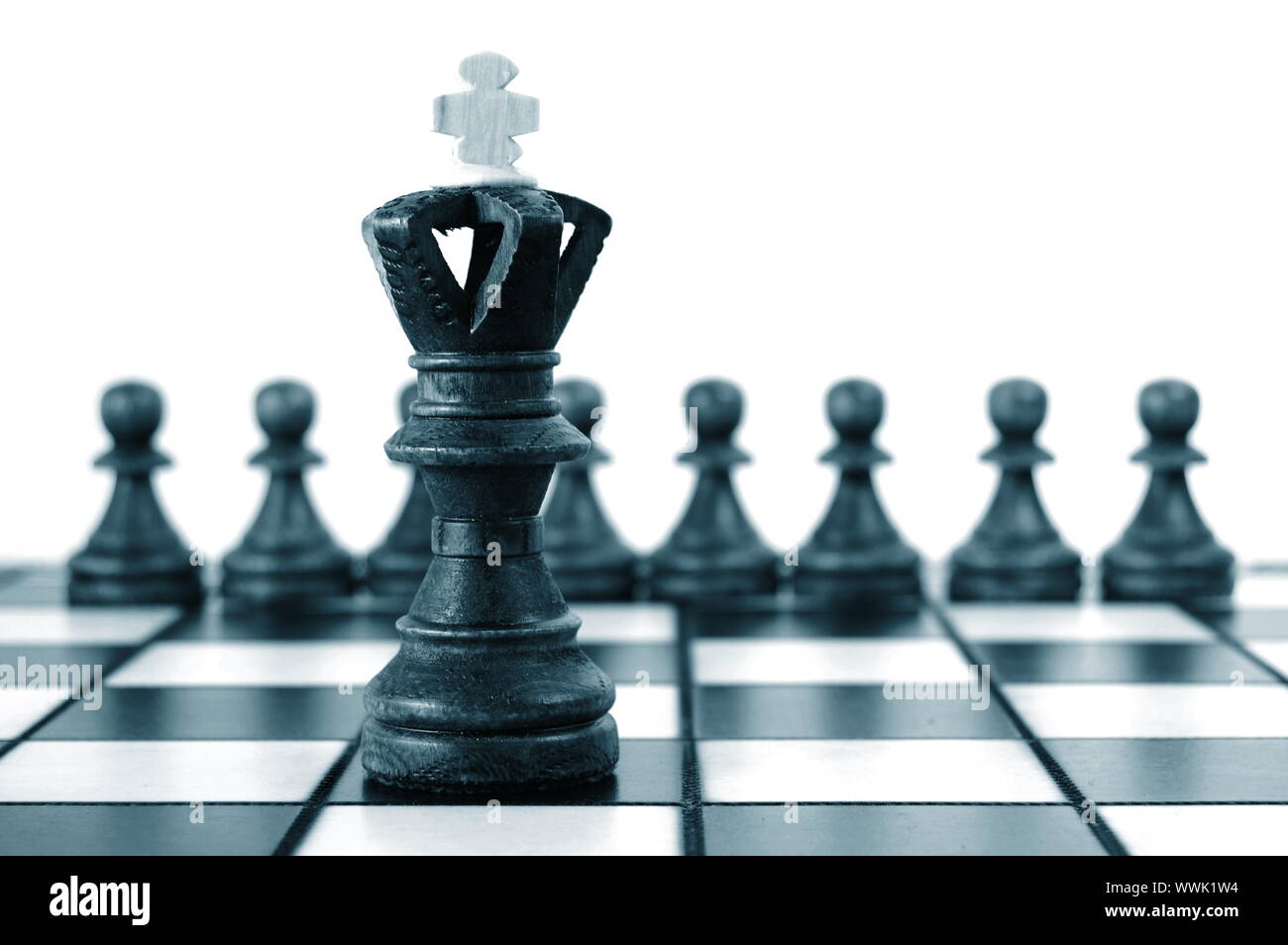 chess pieces on chess board showing concept for success and power Stock ...