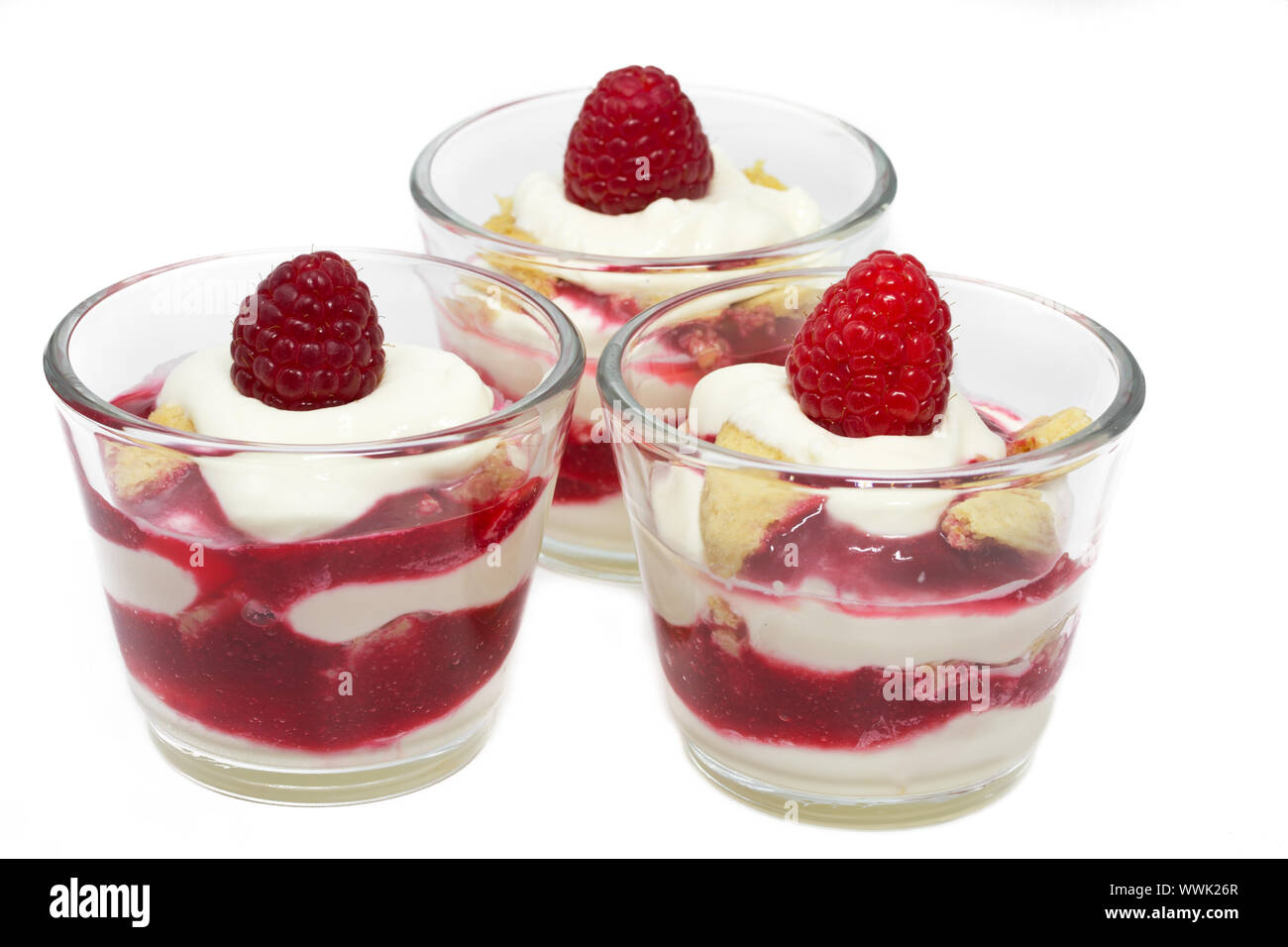Raspberry Mascarpone Dessert Stock Photo - Alamy