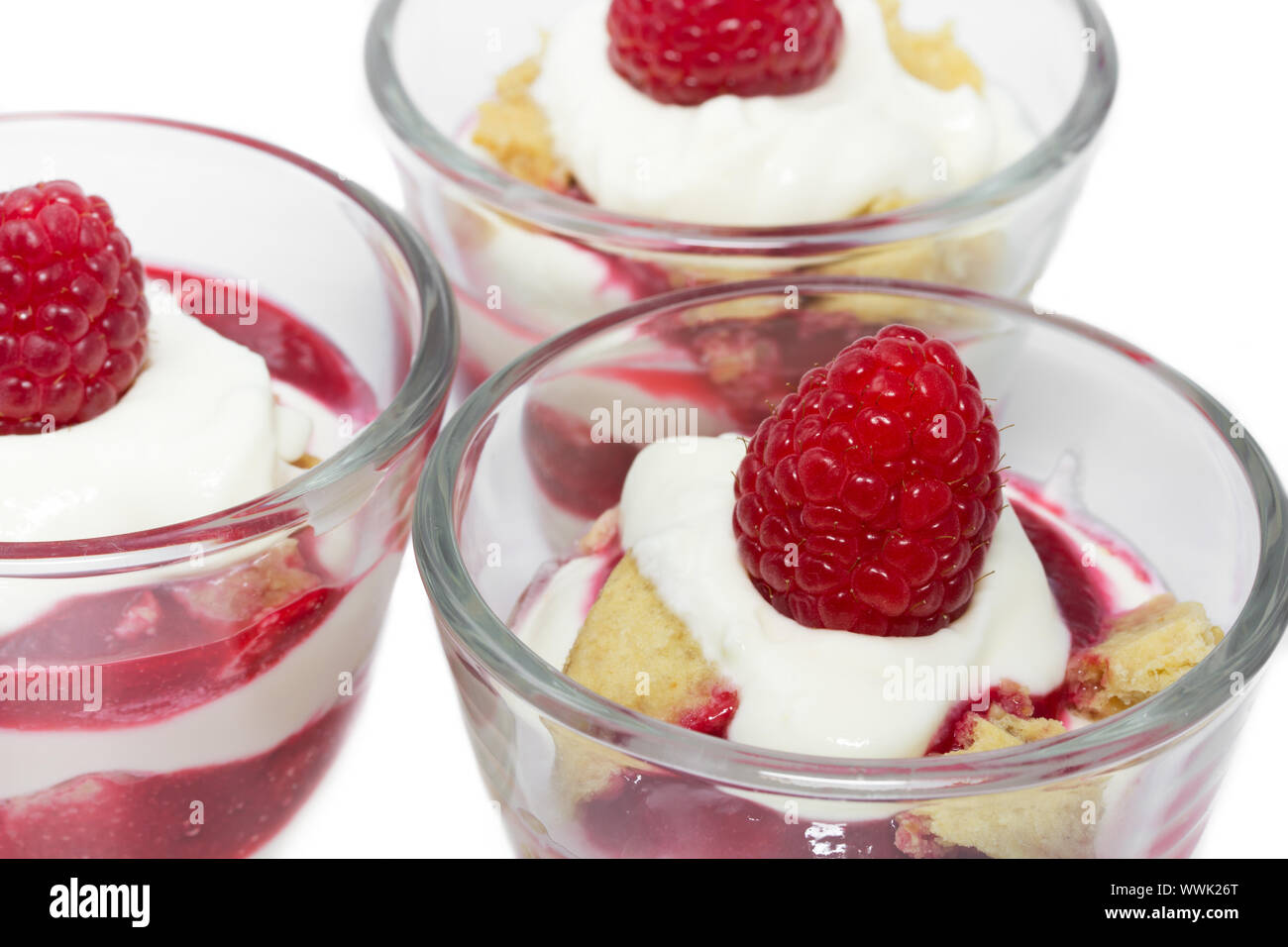 Raspberry Mascarpone Dessert Stock Photo - Alamy