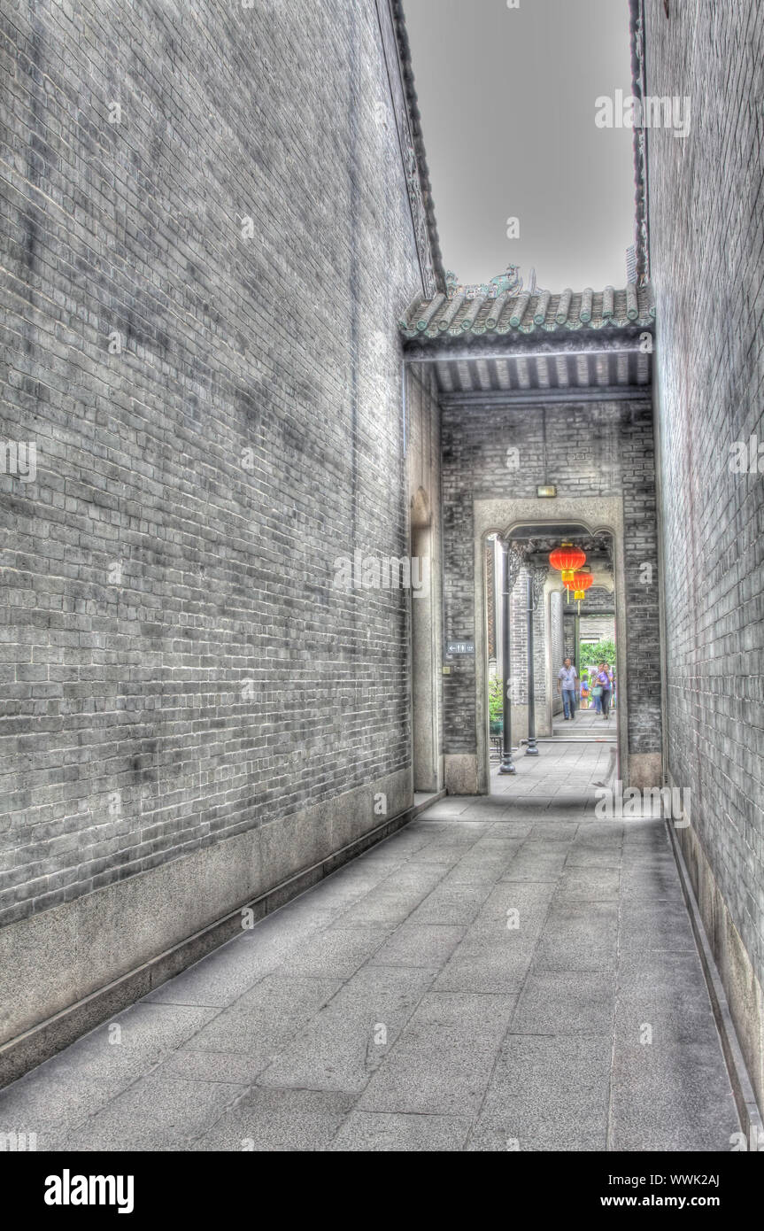 Corridor in temple of China Stock Photo - Alamy