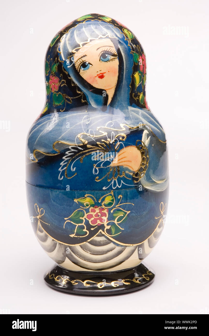 Colorful russian nesting dolls isolated on a white background Stock ...