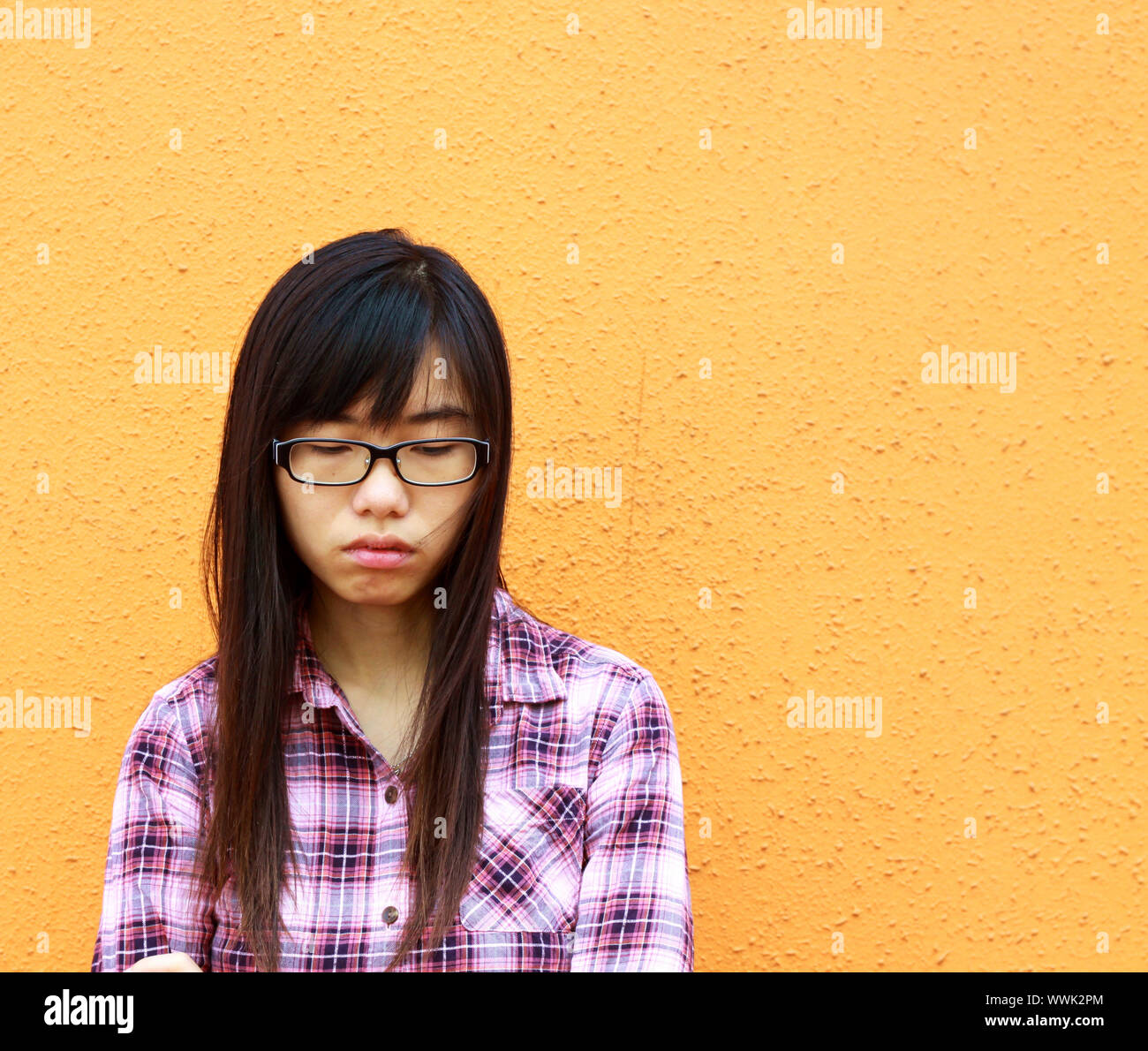 A sad asian woman Stock Photo - Alamy