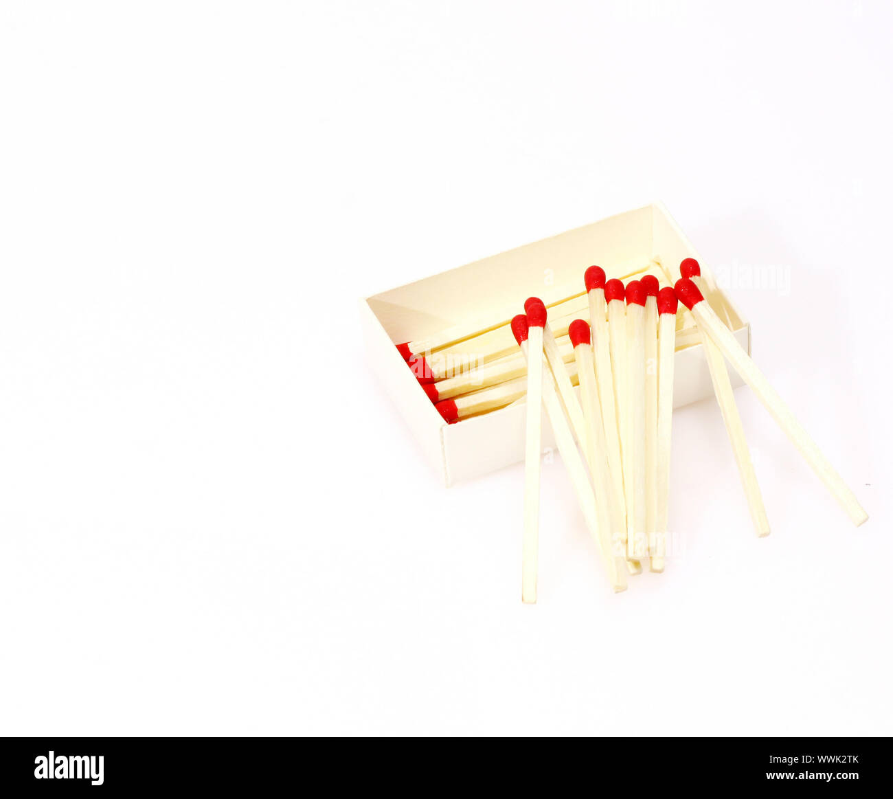 Red matches isolated on white background Stock Photo - Alamy