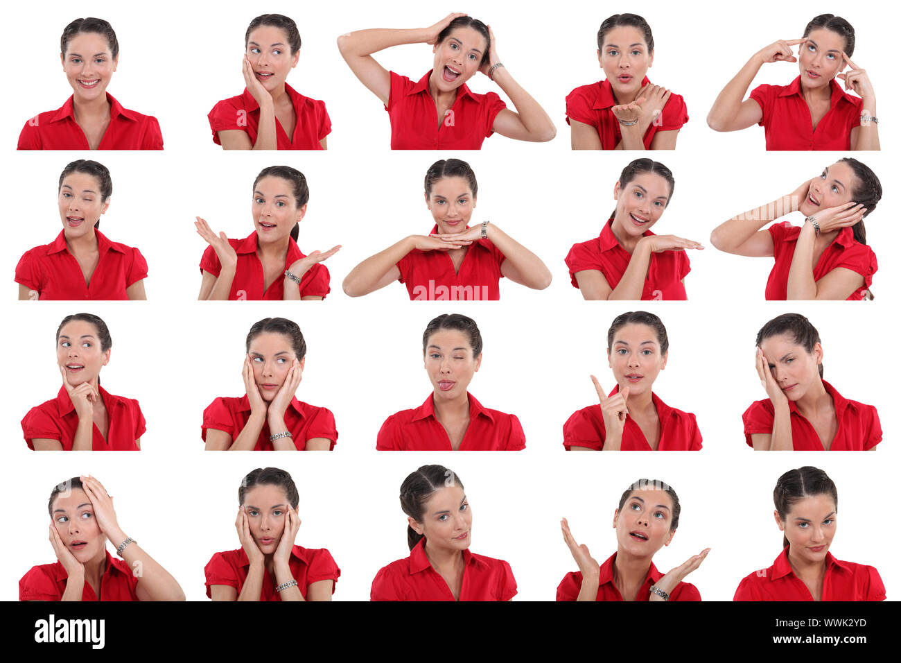 Multiple images of same woman Stock Photo - Alamy