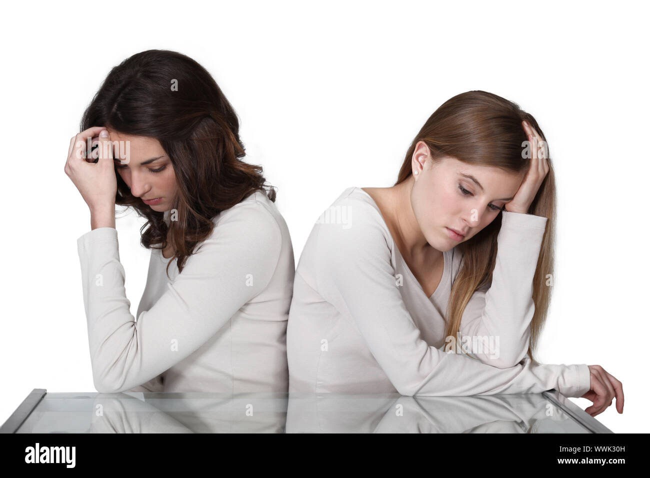 Two woman arguing Stock Photo - Alamy