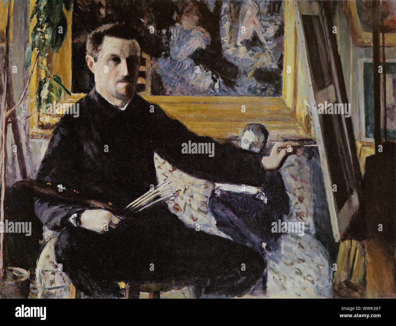 Self-Portrait with Easel, 1879-1880. Private Collection Stock Photo - Alamy
