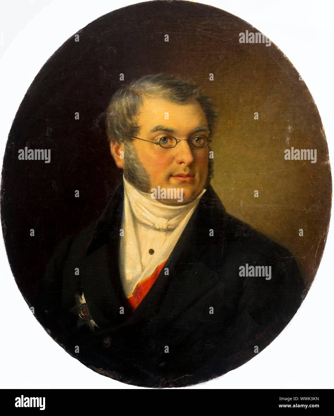 Portrait of the author Mikhail Nikolaevich Zagoskin (1789-1852), 1868 ...