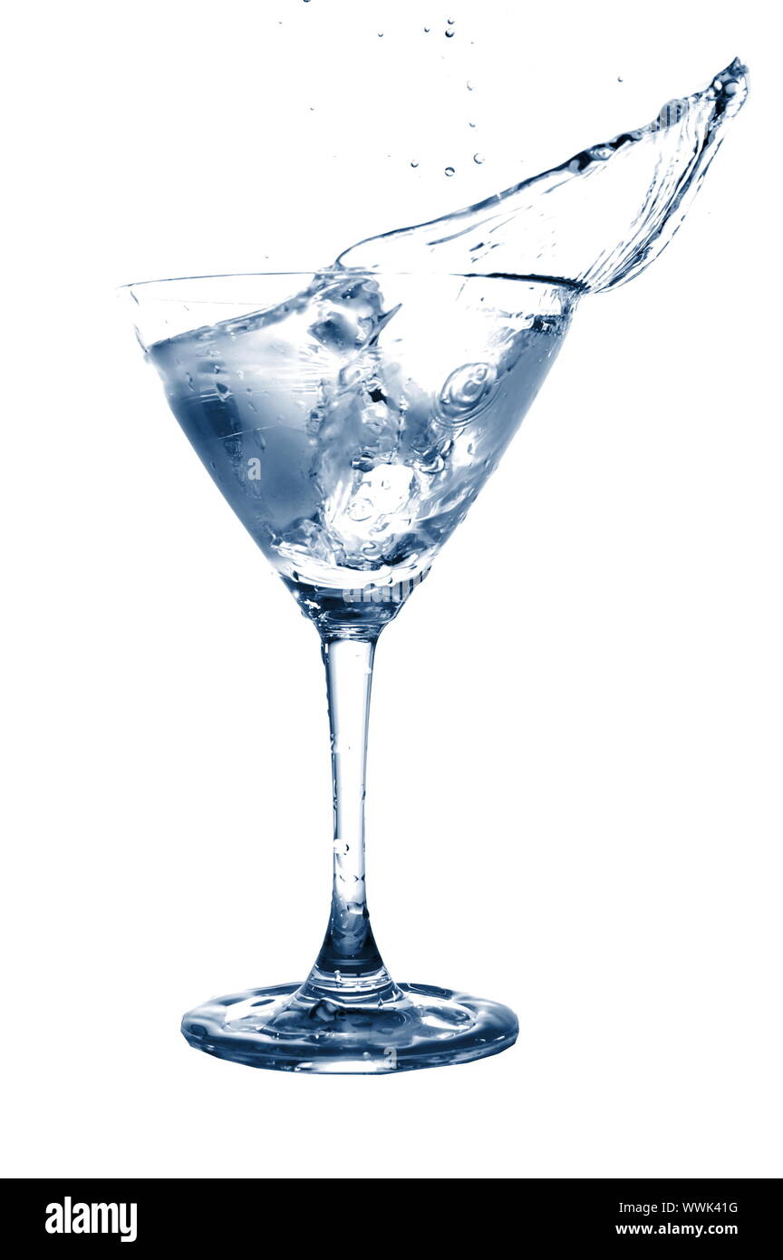 glass of water with splash isolated on white background Stock Photo - Alamy