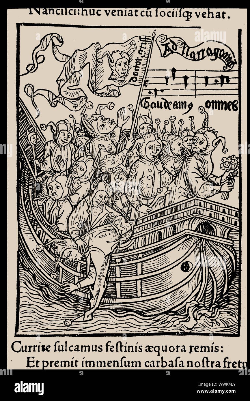 Illustration to the book "Ship of Fools" by Sebastian Brant, 1497 ...
