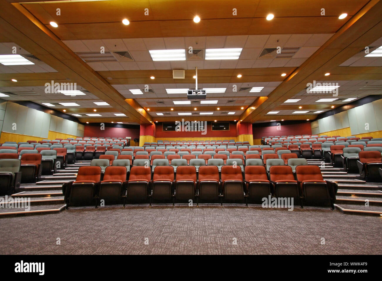 Colorful chairs in lecture hall of a university Stock Photo - Alamy