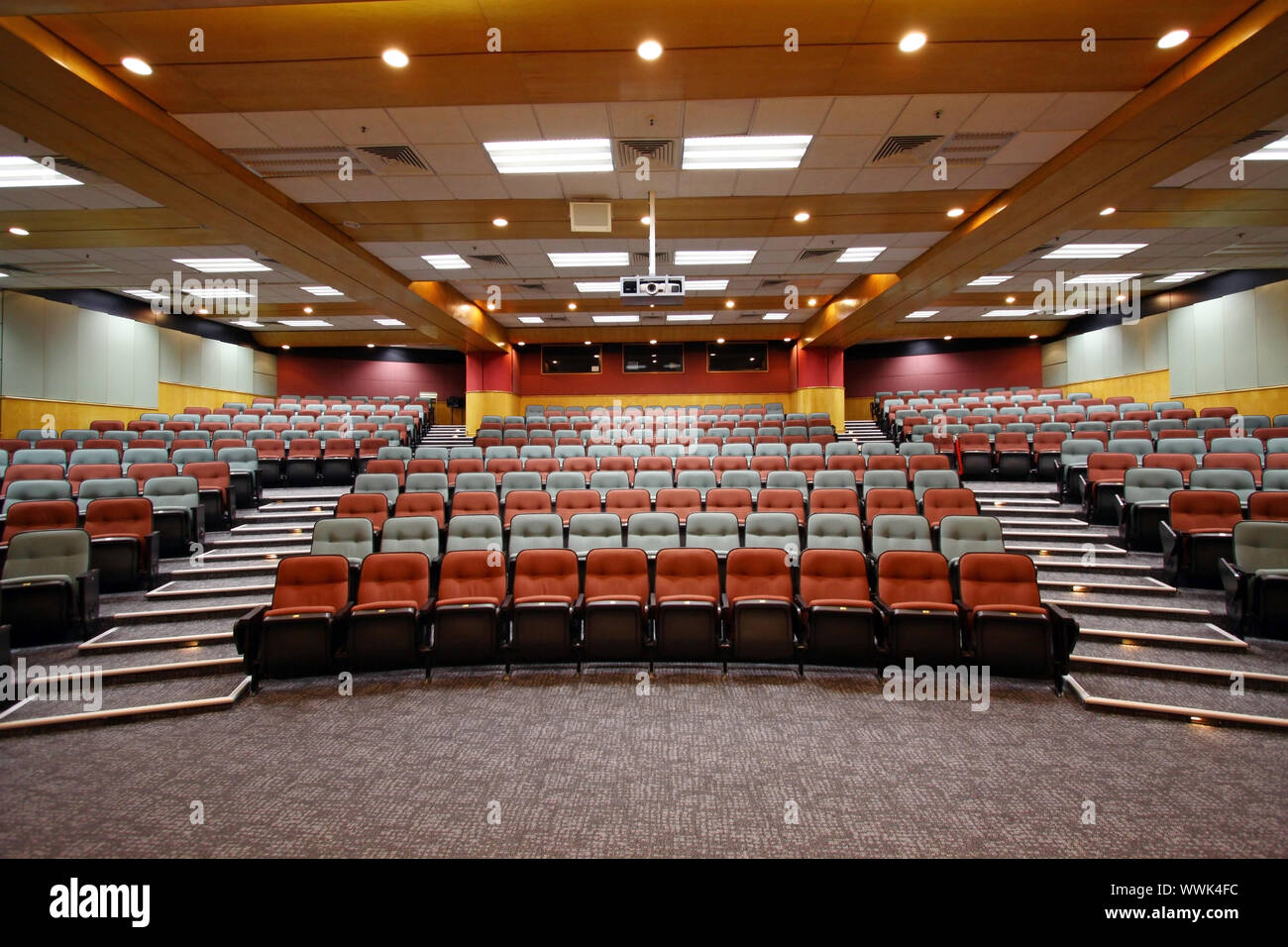 Colorful chairs in lecture hall of a university Stock Photo - Alamy