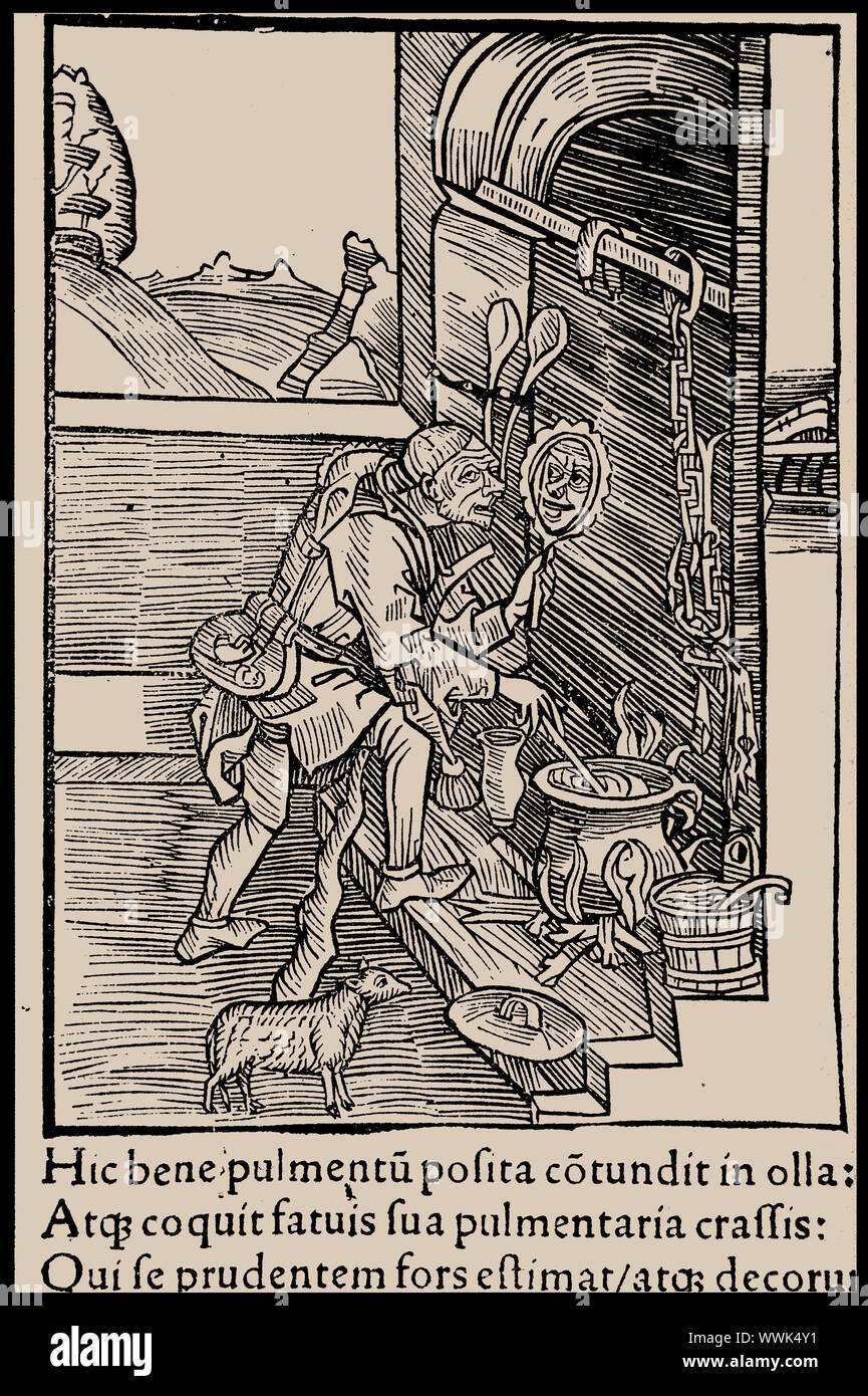 Illustration to the book "Ship of Fools" by Sebastian Brant, 1497 ...