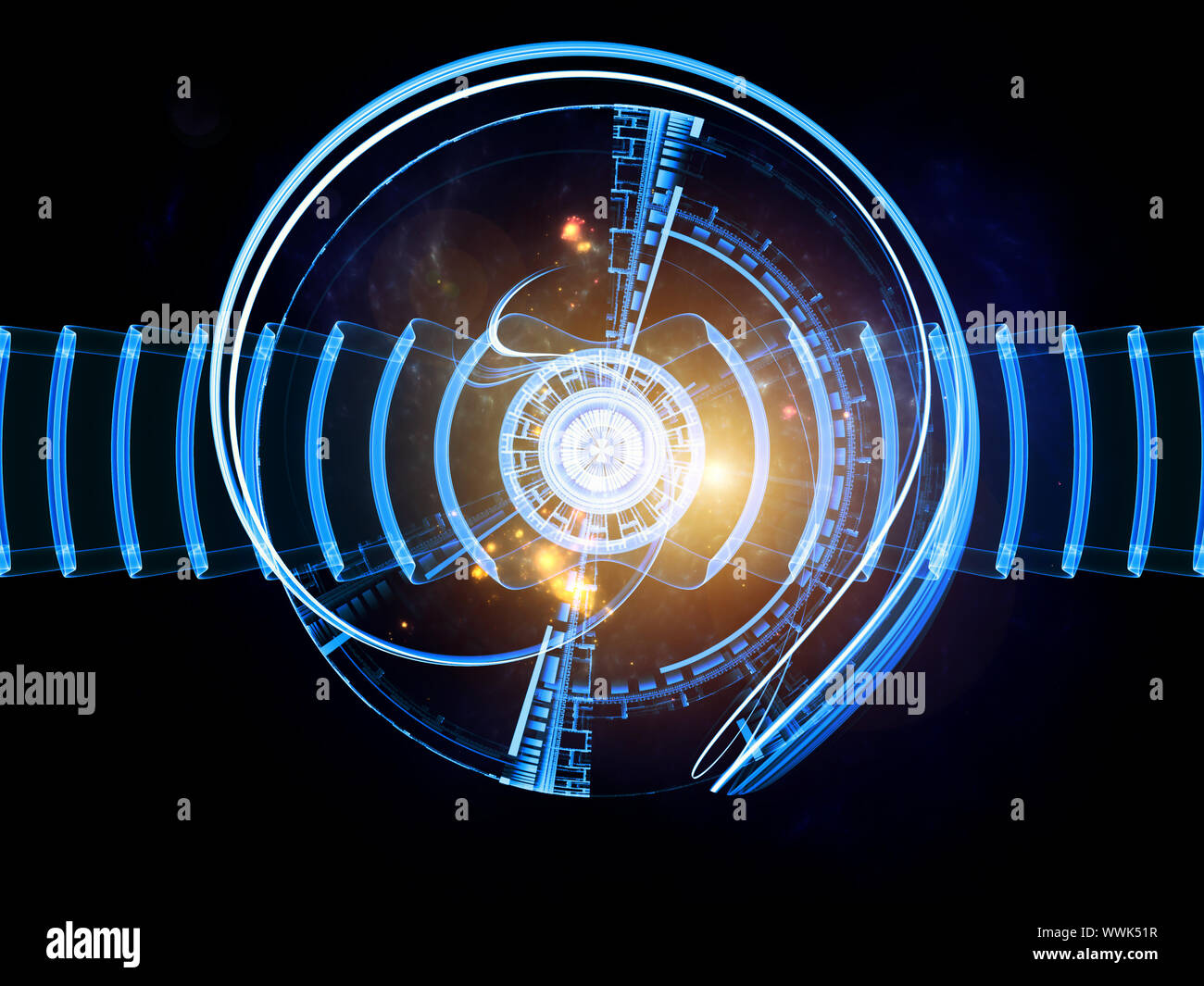 Arrangement of radial and circular geometric forms, dynamic shapes and ...