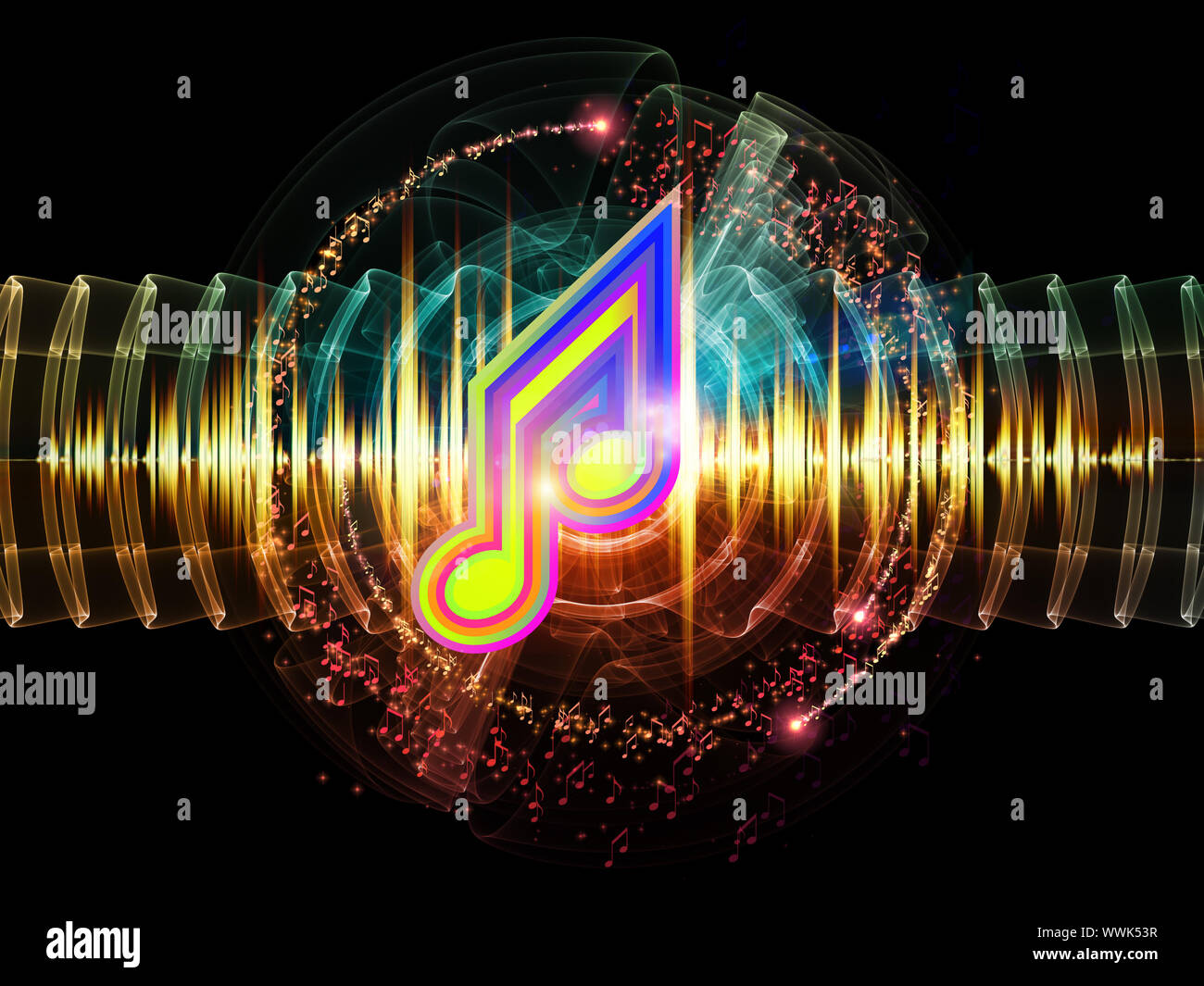 Sound wave background suitable as a backdrop for music, technology and ...