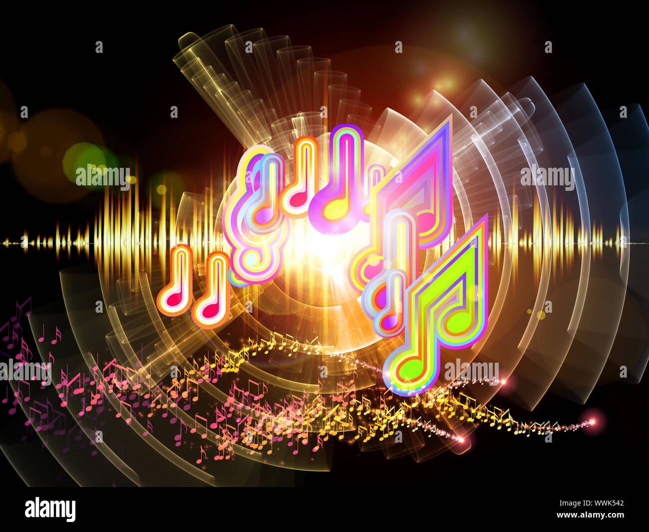 Sound wave background suitable as a backdrop for music, technology and ...