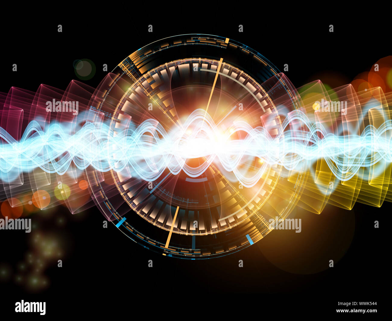 Sound wave background suitable as a backdrop for music, technology and ...