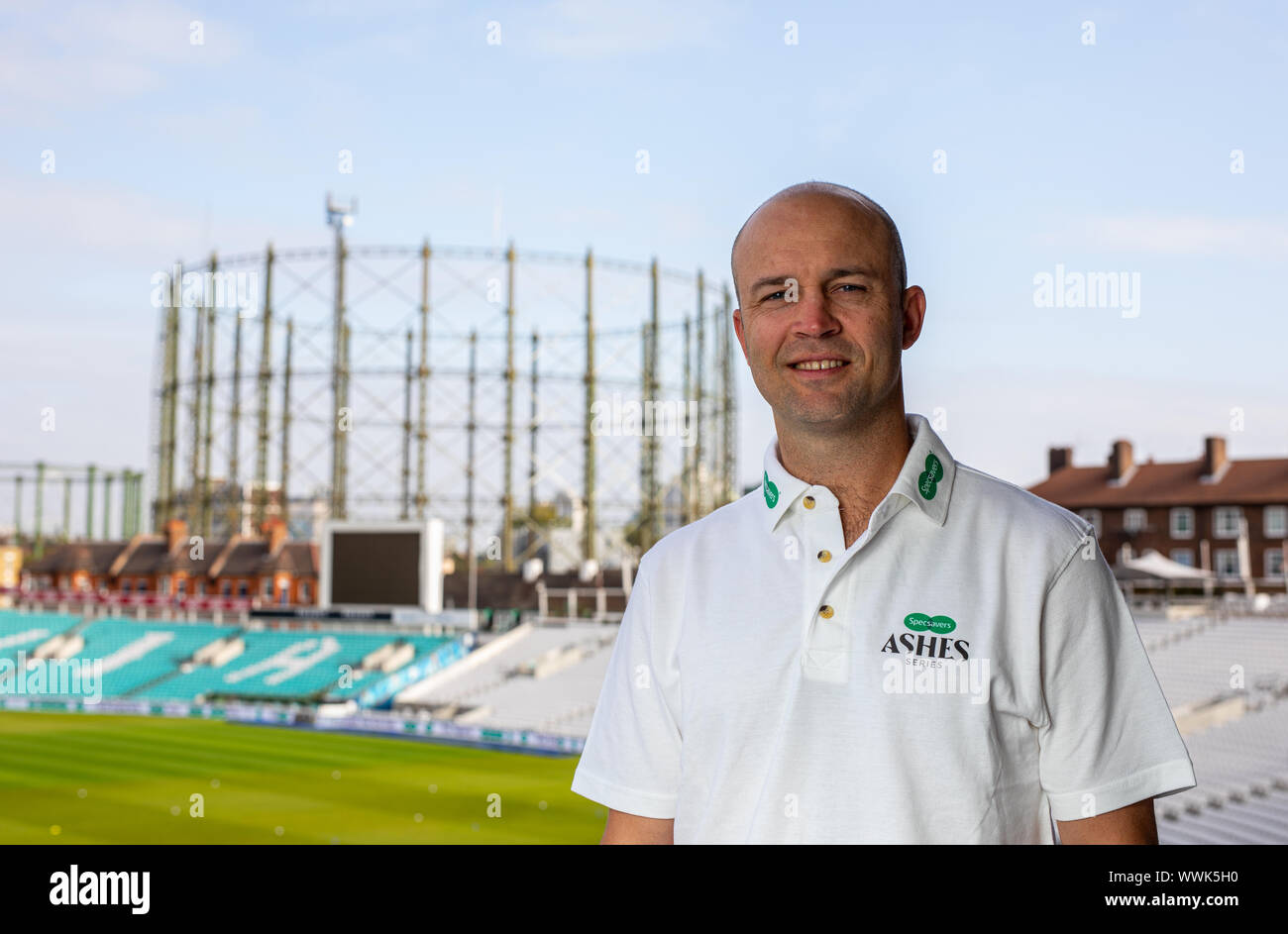 Former England cricket player Jonathan Trott poses ahead of the Fifth ...