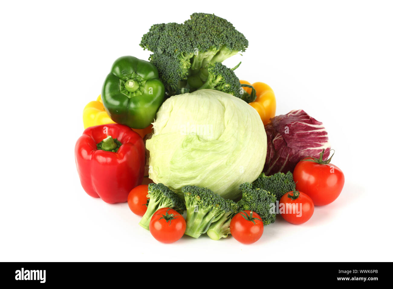 vegetable pile isolated on white Stock Photo - Alamy
