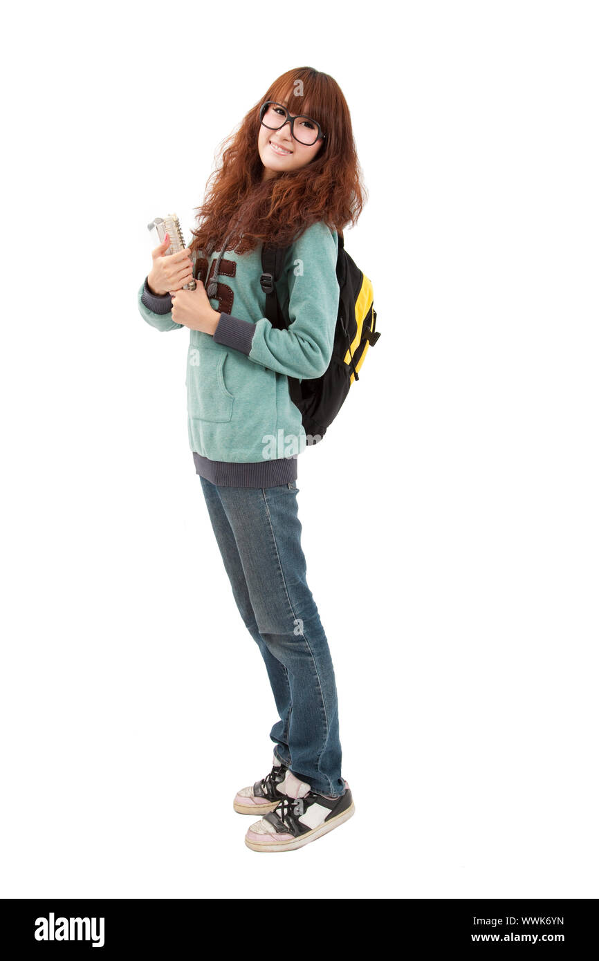 Full length portrait of student Stock Photo - Alamy