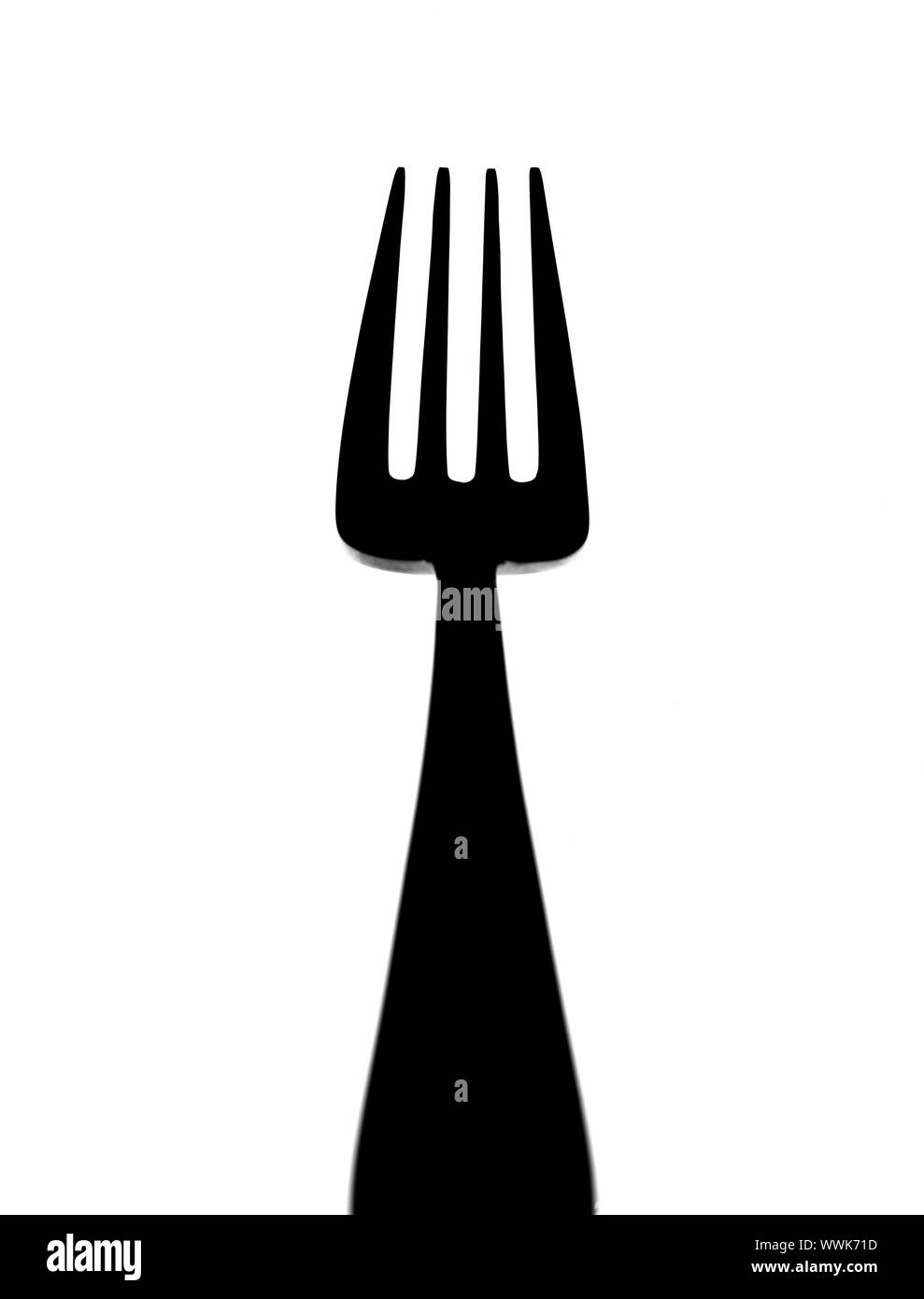 Single fork isolated on white background Stock Photo - Alamy