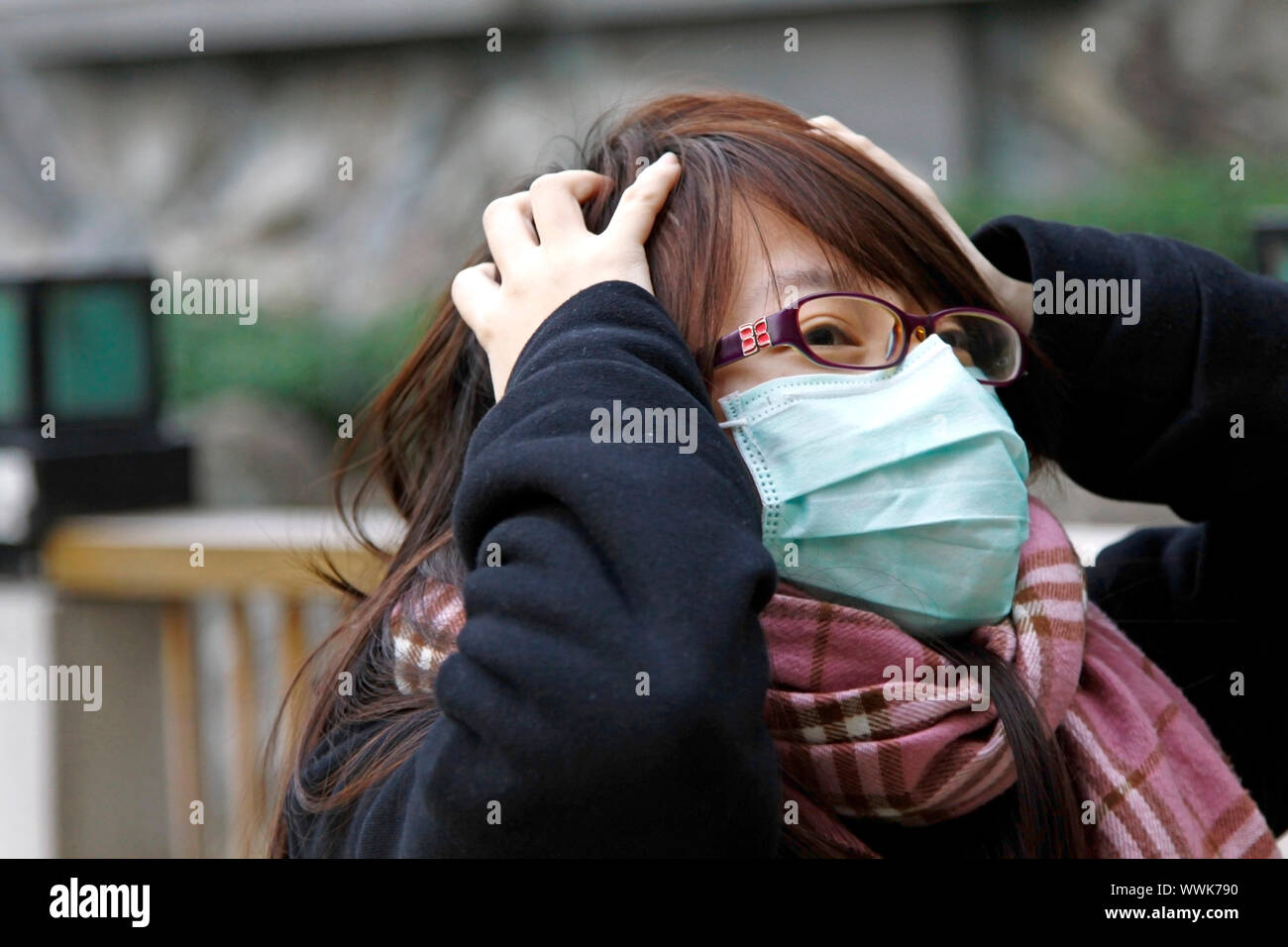 Chinese sad girl with depression Stock Photo - Alamy
