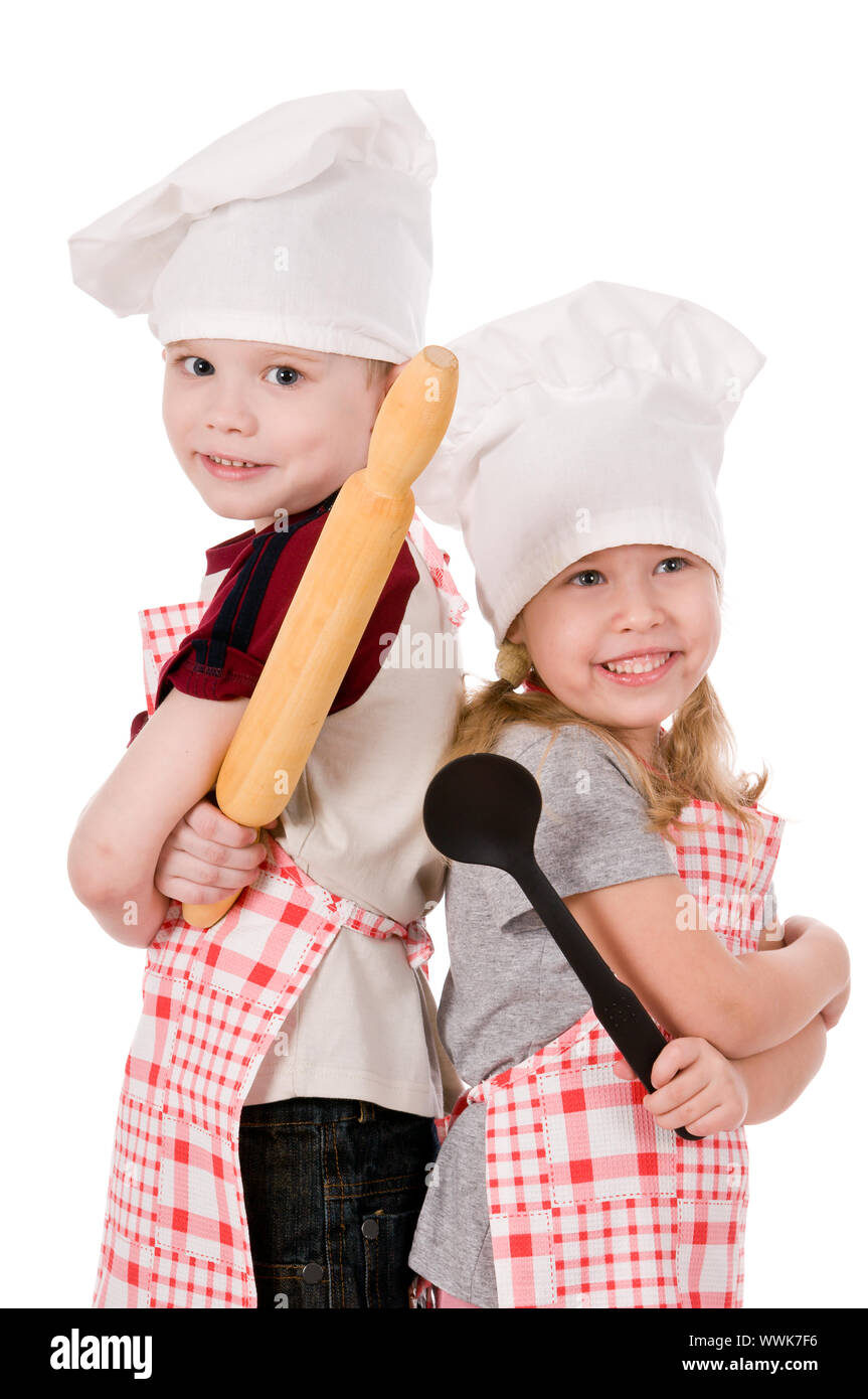 two children cooks Stock Photo - Alamy