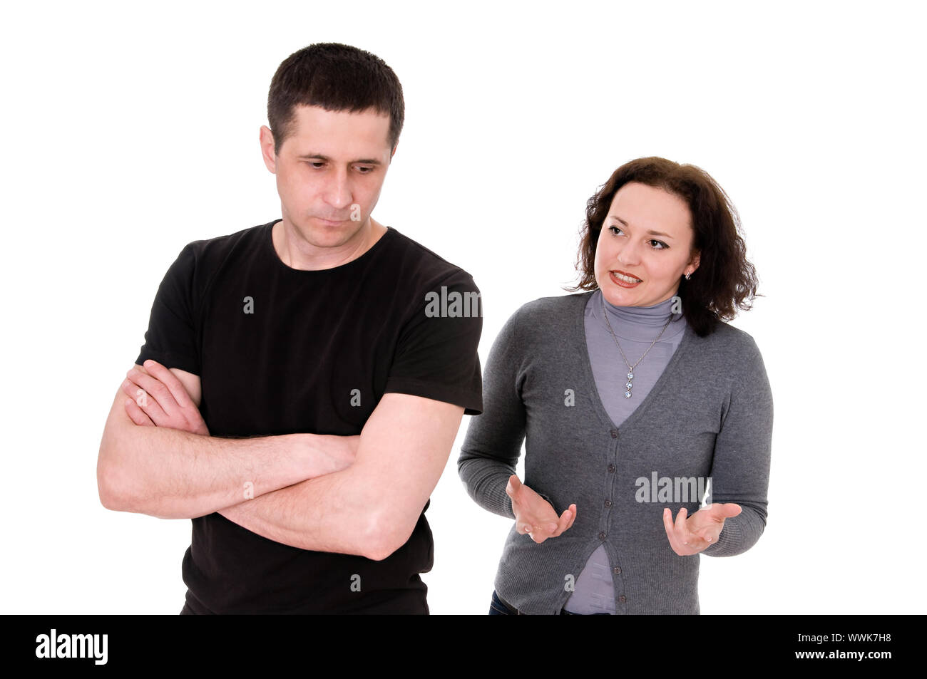 Two couples quarrel hi-res stock photography and images - Alamy