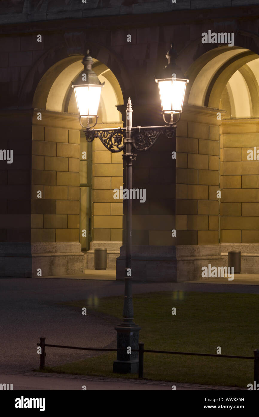 Street lamp in front of historical vault Stock Photo - Alamy
