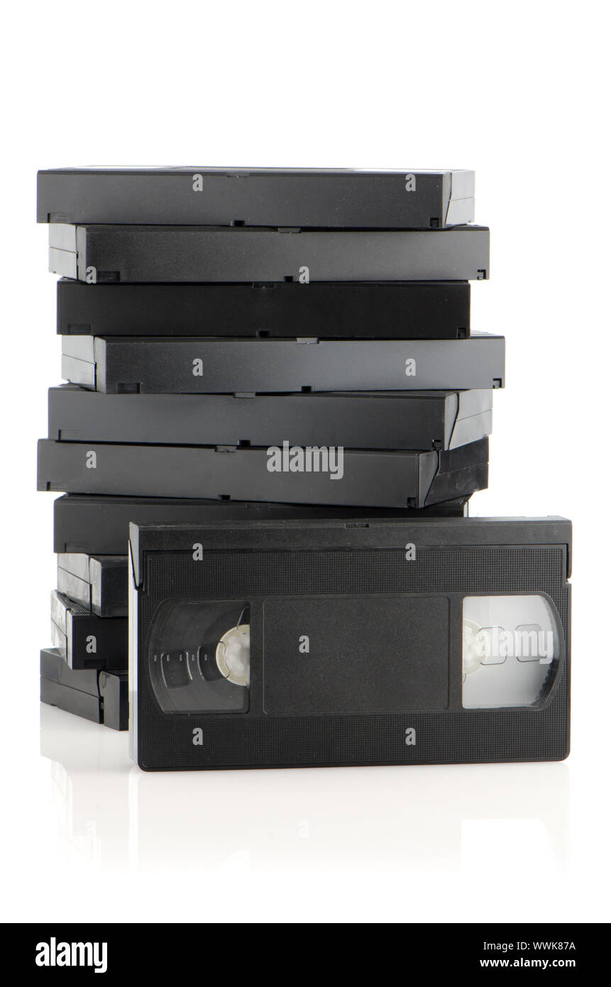 Pile vhs video cassette Cut Out Stock Images & Pictures - Alamy