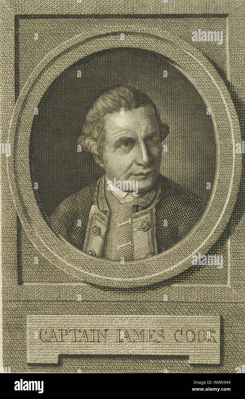 Portrait of James Cook, after 1771. Private Collection Stock Photo - Alamy