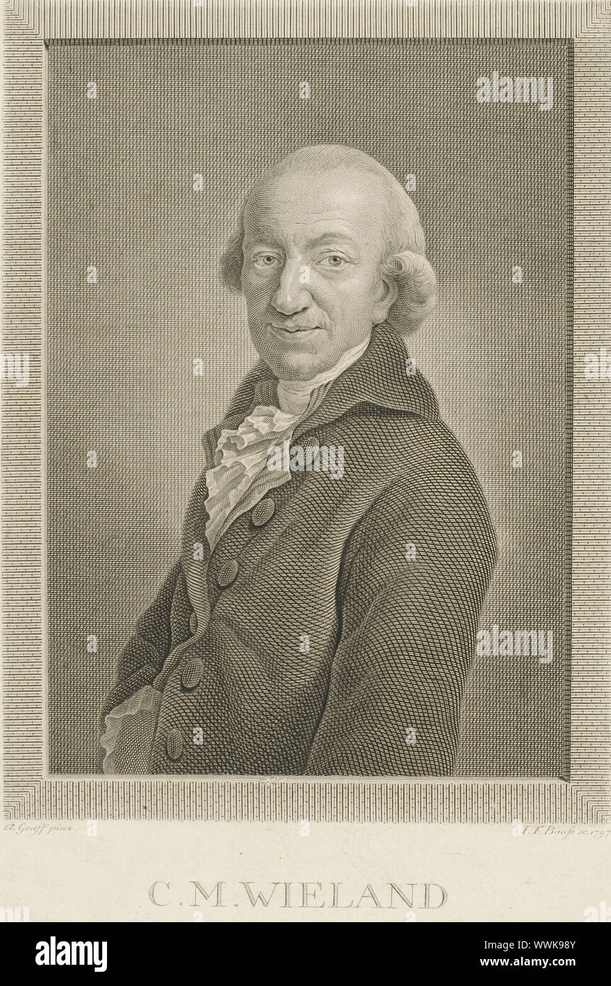 Portrait of the Poet and writer Christoph Martin Wieland (1733-1813 ...