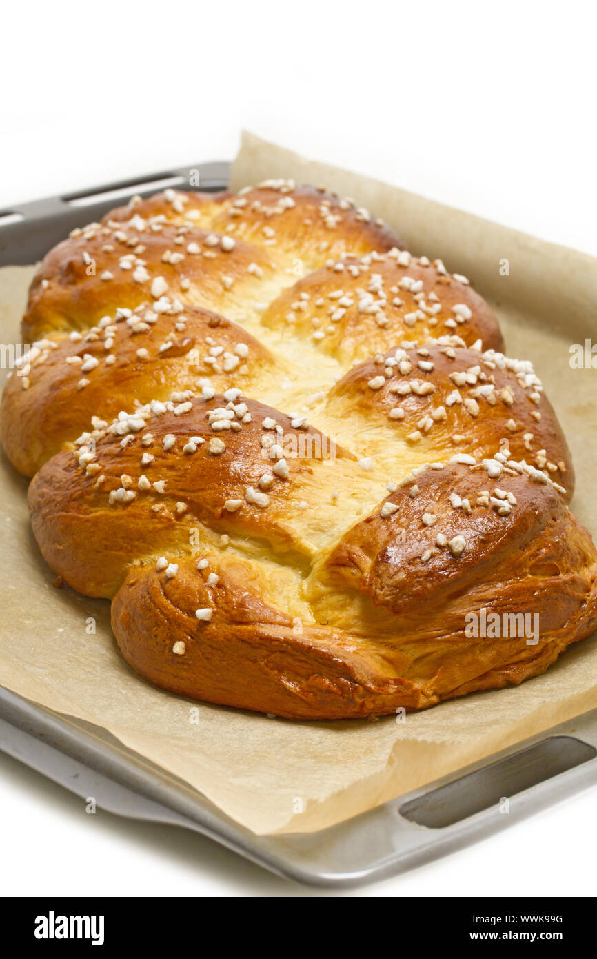 Braided bread sweet plait yeast hi-res stock photography and images - Alamy