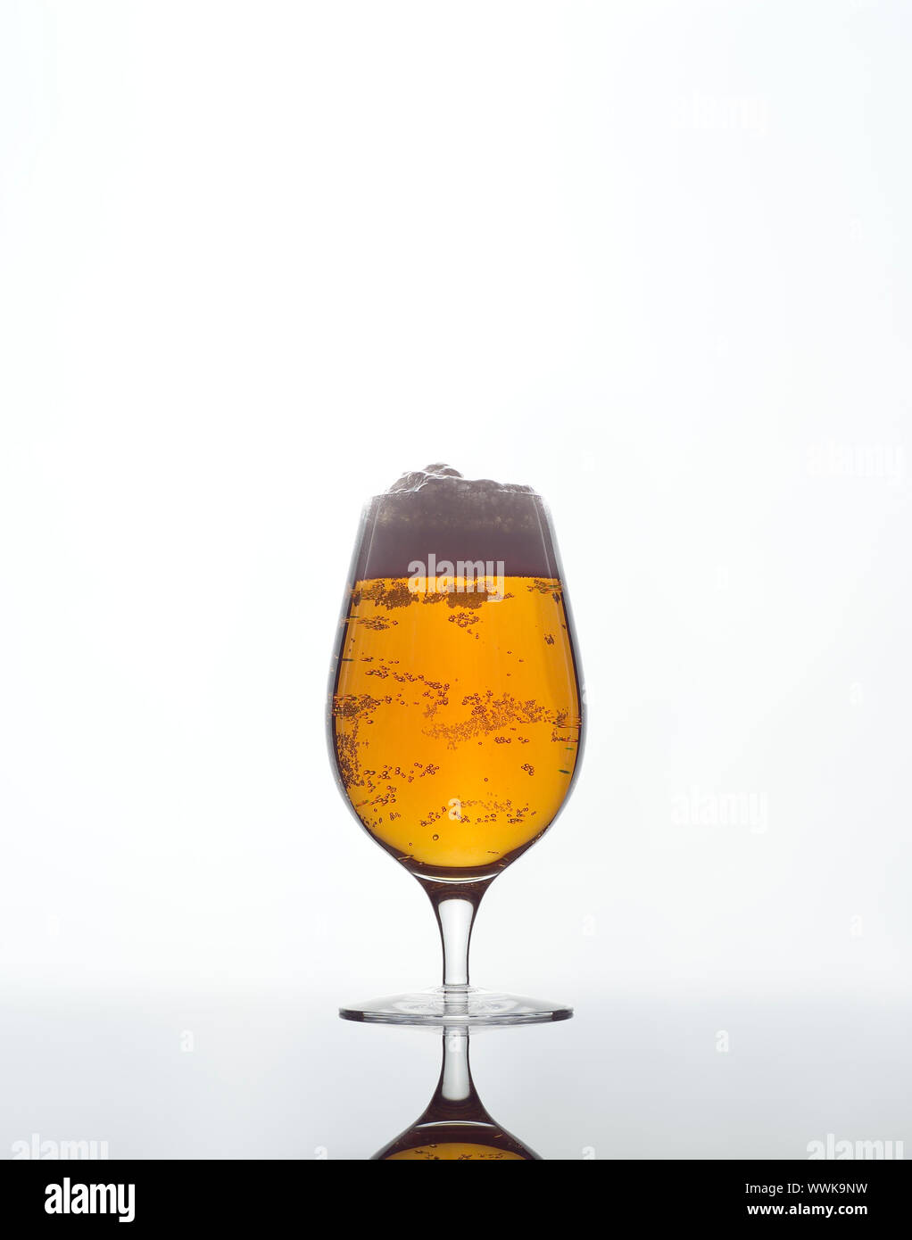 Glass of Beer on white background Stock Photo - Alamy