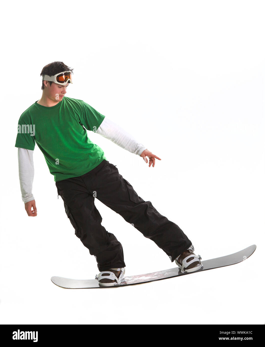 snowboarder isolated on white background Stock Photo - Alamy