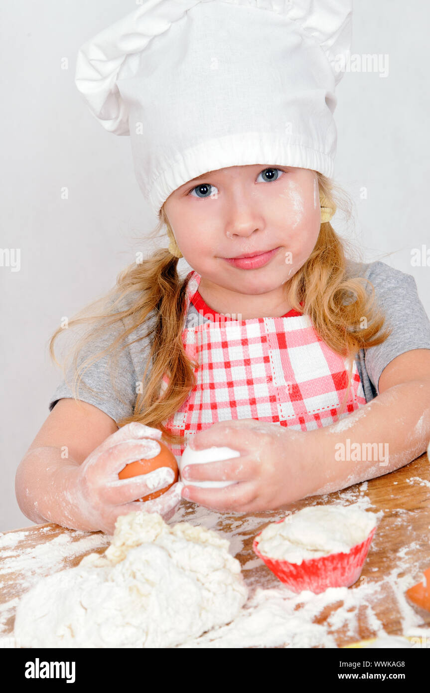 girl in chef's hat Stock Photo - Alamy