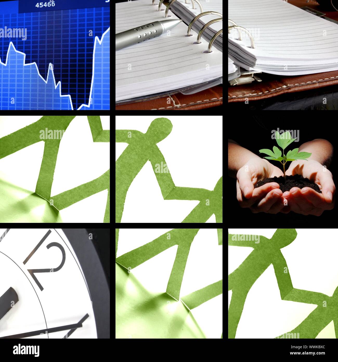 collage with success business and financial images Stock Photo - Alamy