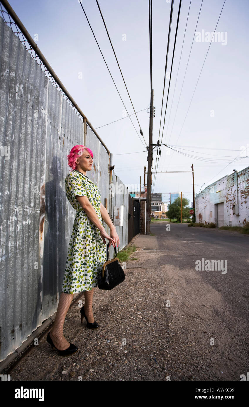 Vintage woman wearing stockings hi-res stock photography and images - Alamy