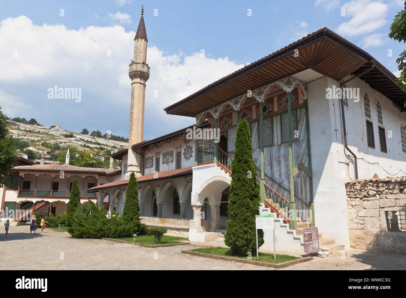 Bakhchisaray, Crimea, Russia - July 22, 2019: Khan box and the Great ...