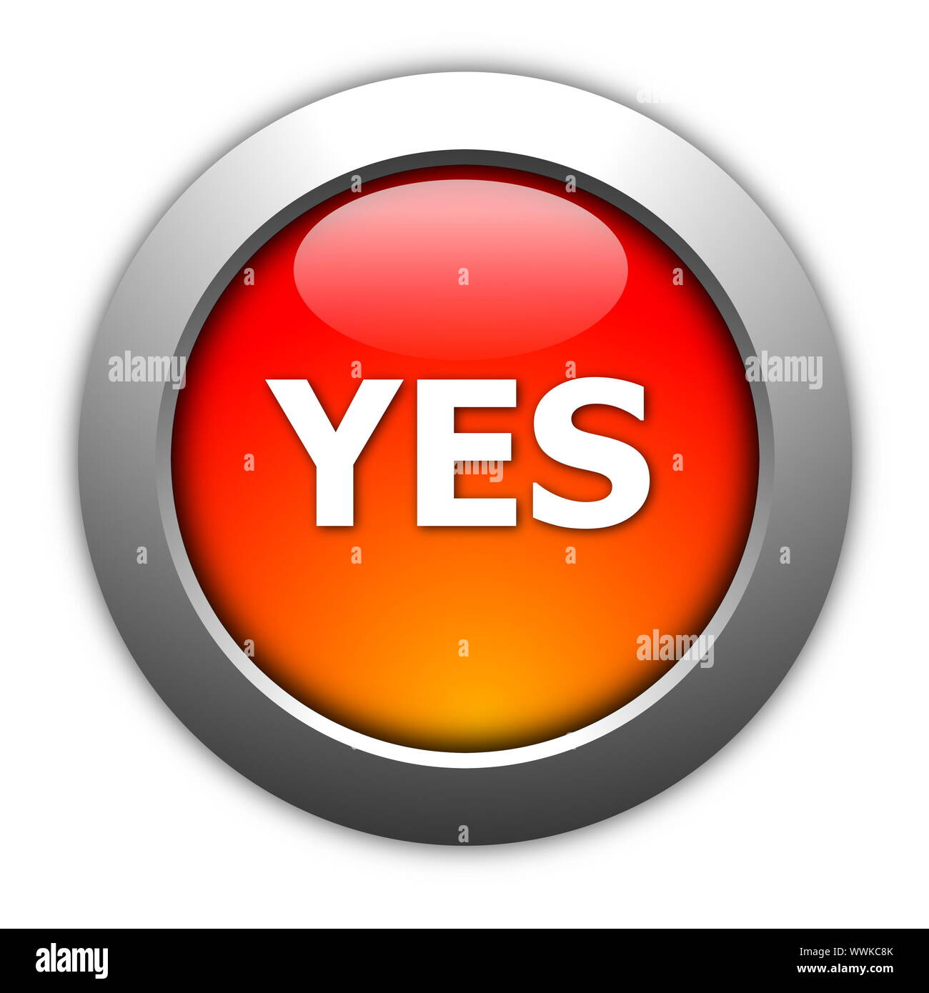 illustration of yes and no button for internet website Stock Photo - Alamy